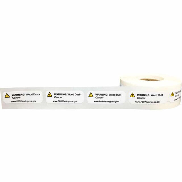 Prop 65 Wood Dust Short Form Warning Labels | InStockLabels.com