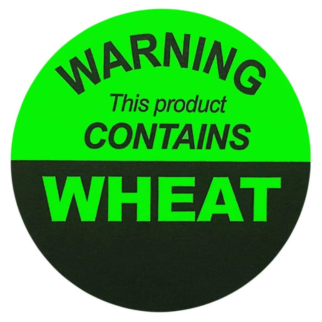 This Product Contains Wheat Allergy Labels | InStockLabels.com