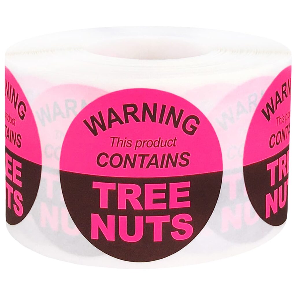 This Product Contains Tree Nuts Allergy Warning Labels | InStockLabels.com