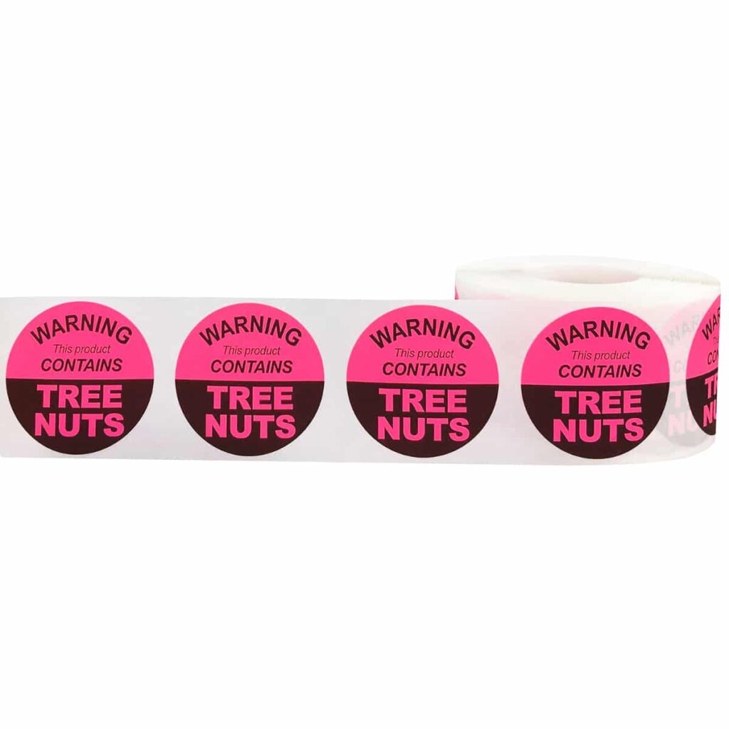 This Product Contains Tree Nuts Allergy Warning Labels | InStockLabels.com