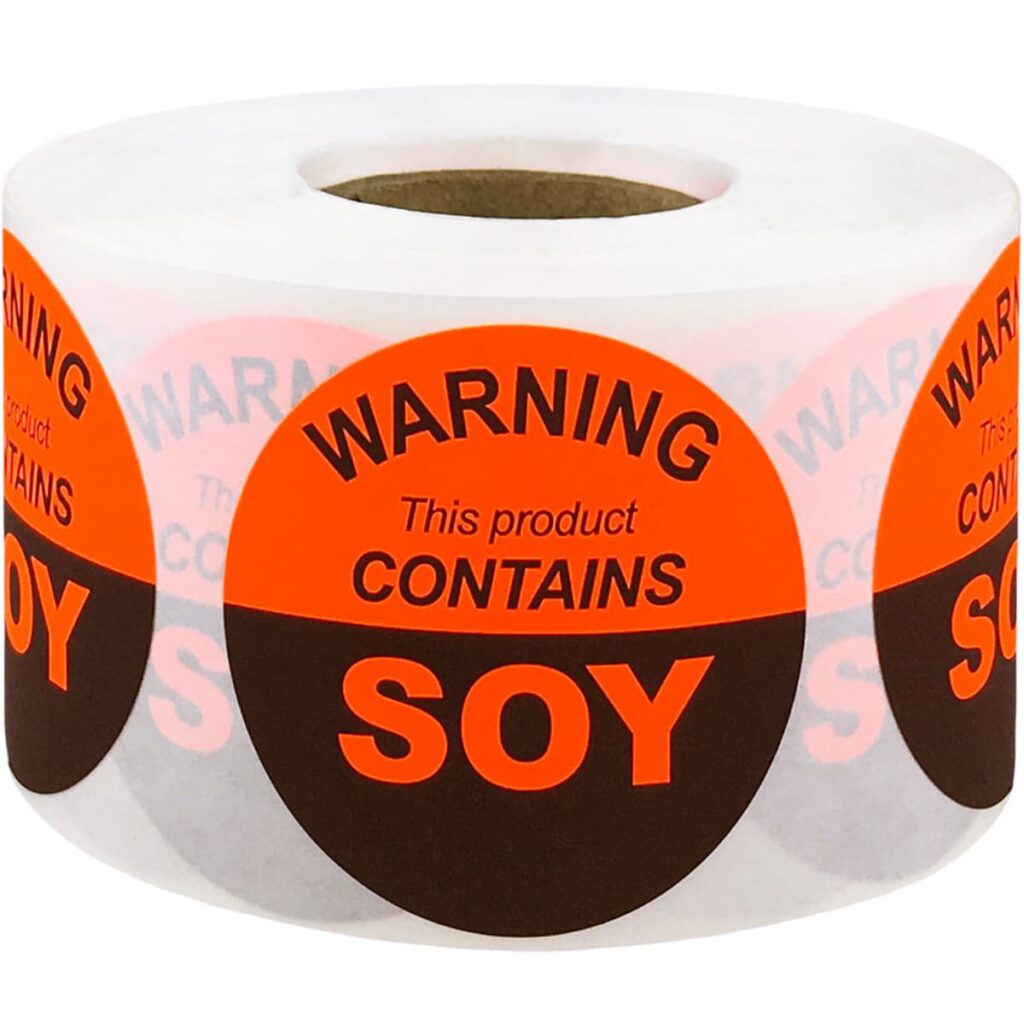 This Product Contains Soy Allergy Labels | InStockLabels.com
