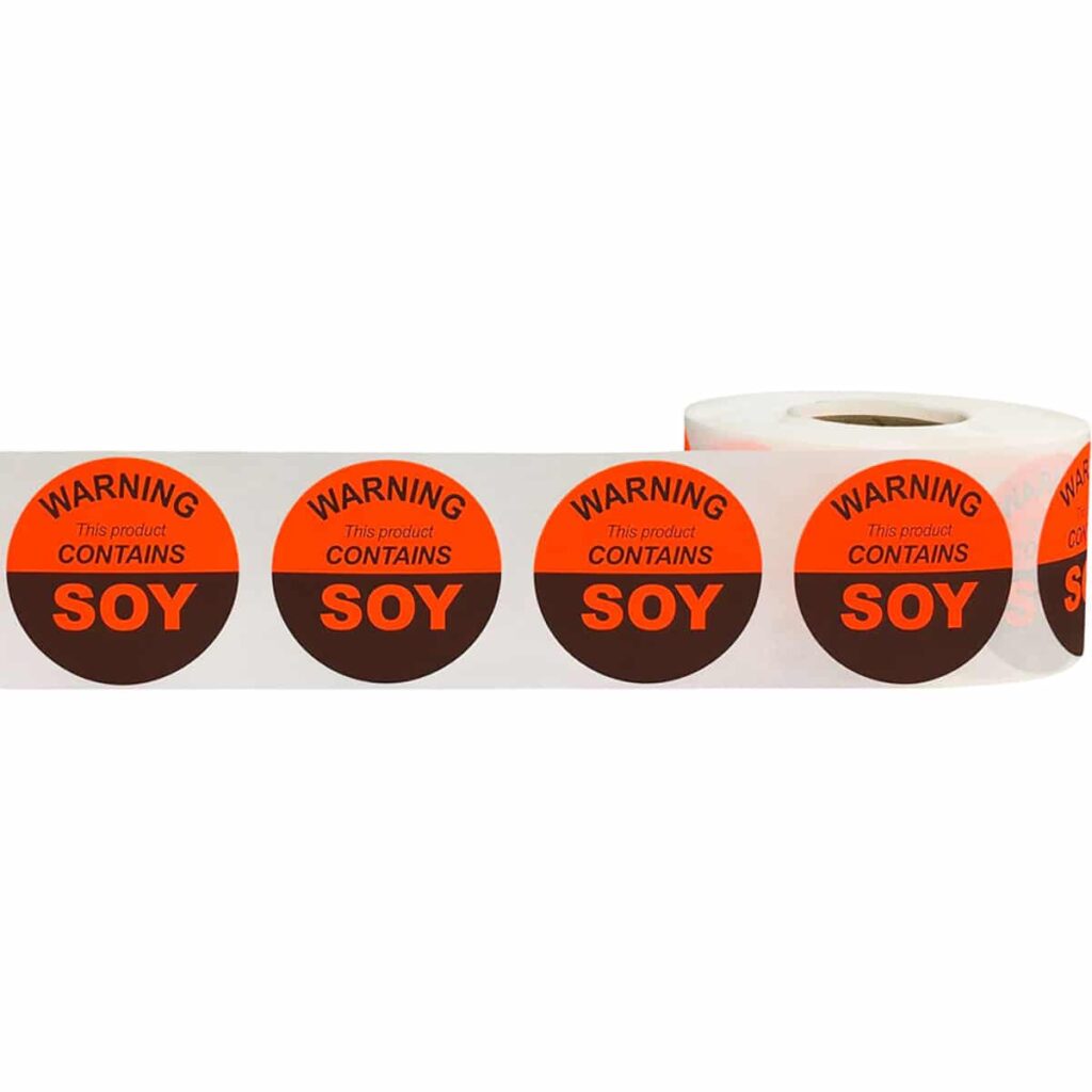 This Product Contains Soy Allergy Labels | InStockLabels.com