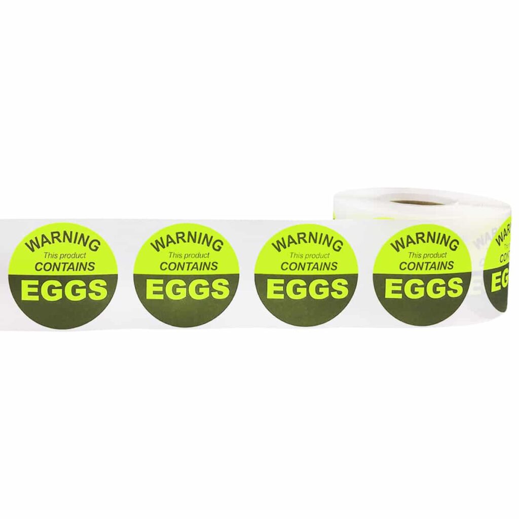 This Product Contains Eggs Allergy Labels | InStockLabels.com
