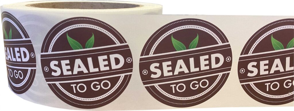 Food Delivery Tamper Labels | Sealed To Go | InStockLabels.com