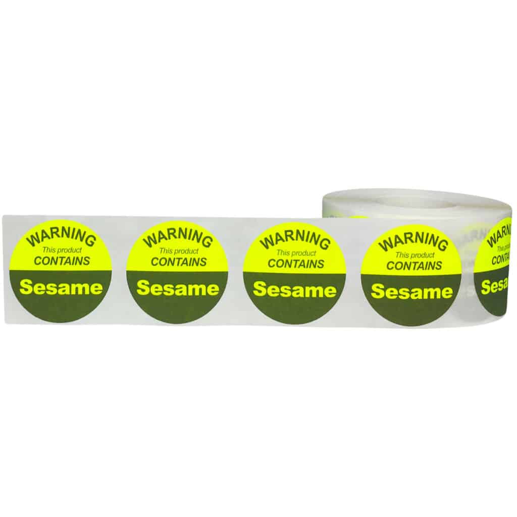 This Product Contains Sesame Allergy Labels | InStockLabels.com
