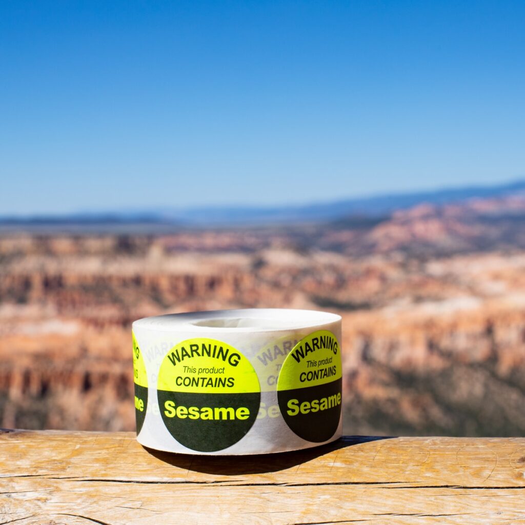 This Product Contains Sesame Allergy Labels | InStockLabels.com