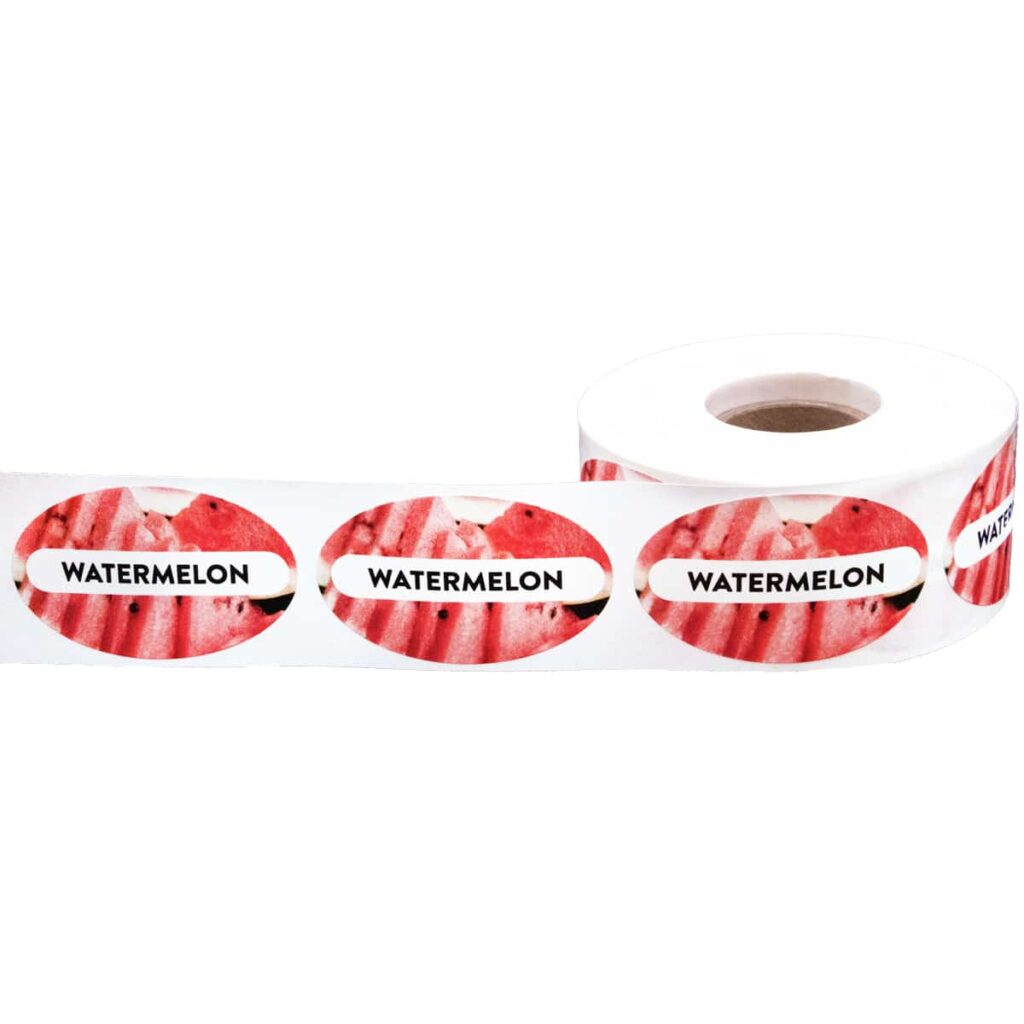 Watermelon Bakery Labels with Image InStockLabels.com