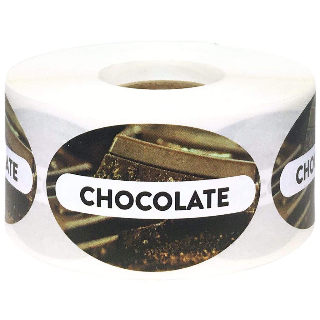 Chocolate Flavor Bakery Labels with Image | InStockLabels.com