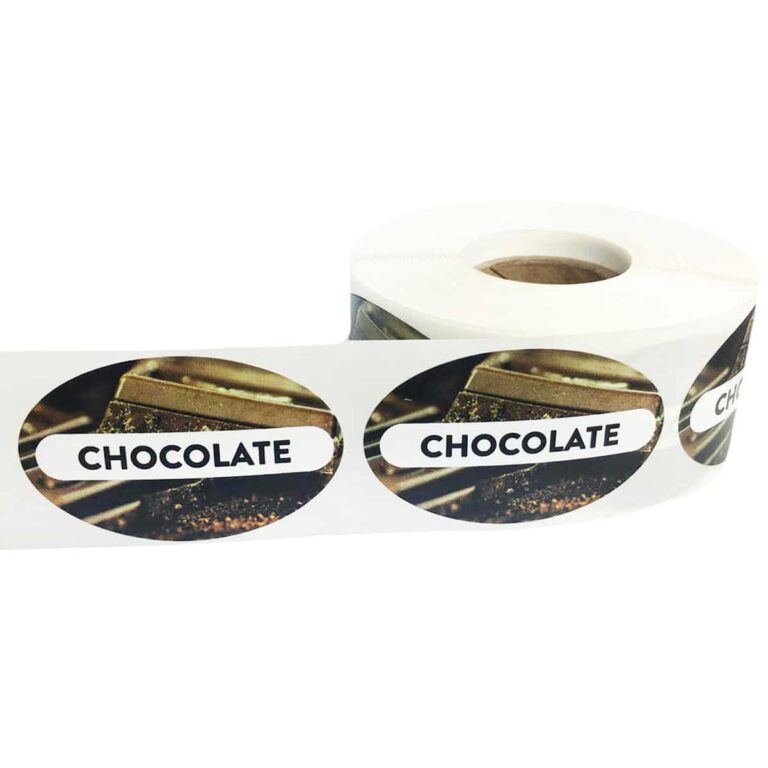 Chocolate Flavor Bakery Labels with Image | InStockLabels.com