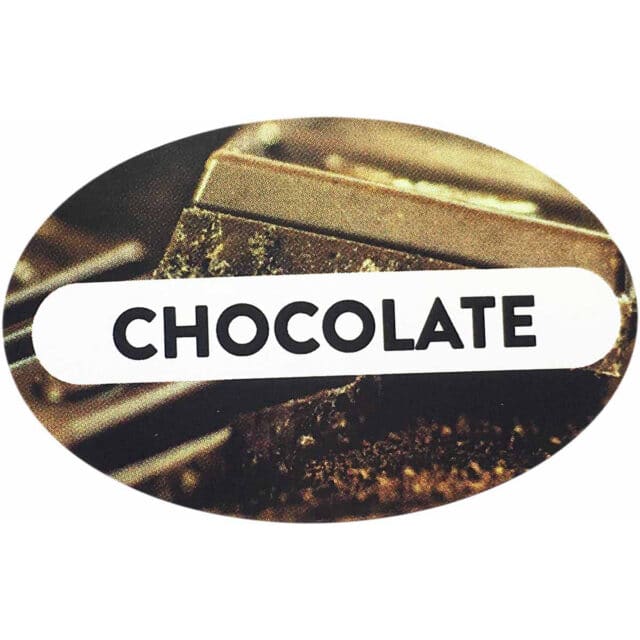 Chocolate Flavor Bakery Labels with Image | InStockLabels.com