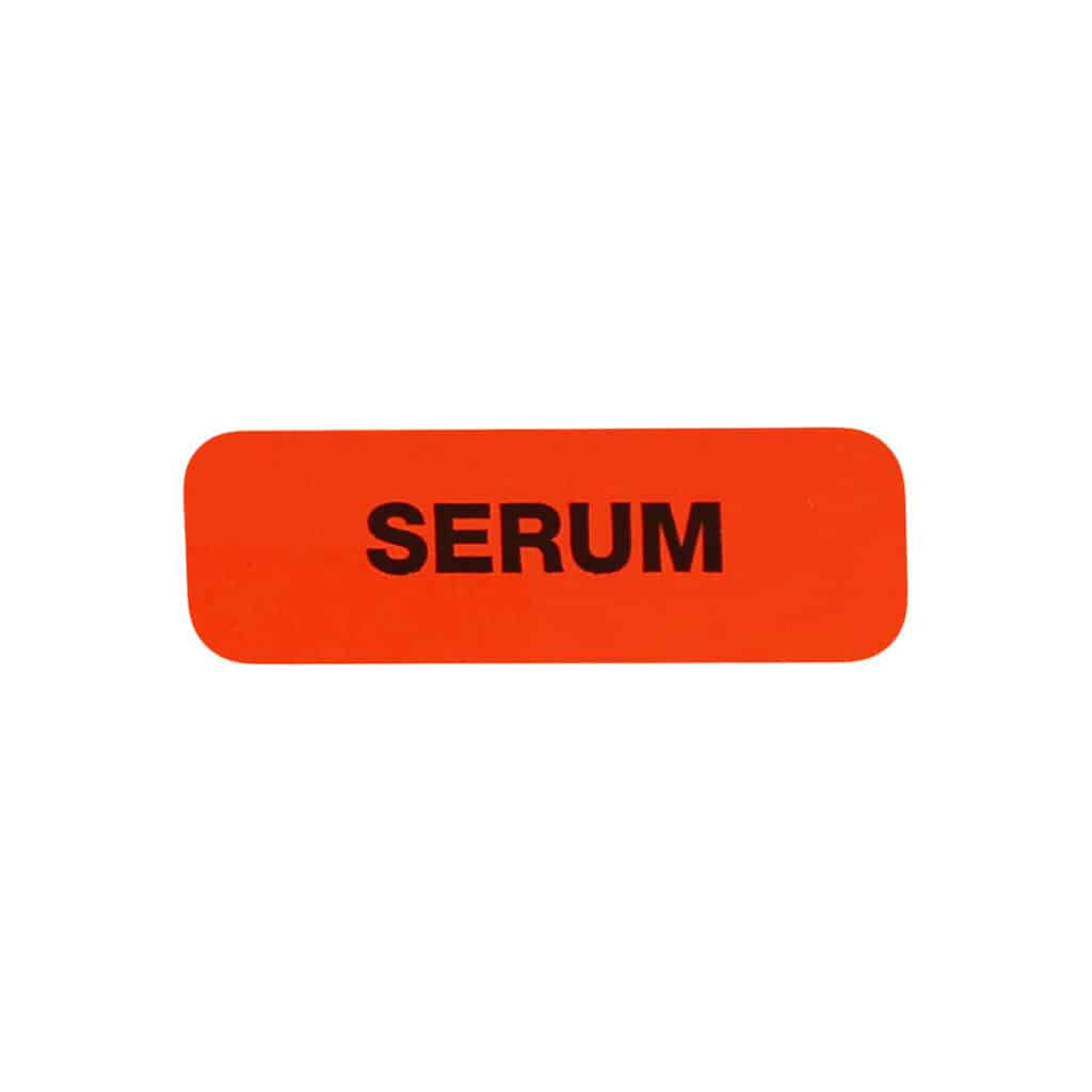 Serum File Labels - Fluorescent Red - 500 - InStockLabels.com