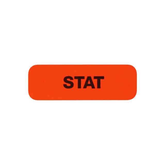 STAT Warning File Labels - 500/Roll - InStockLabels.com