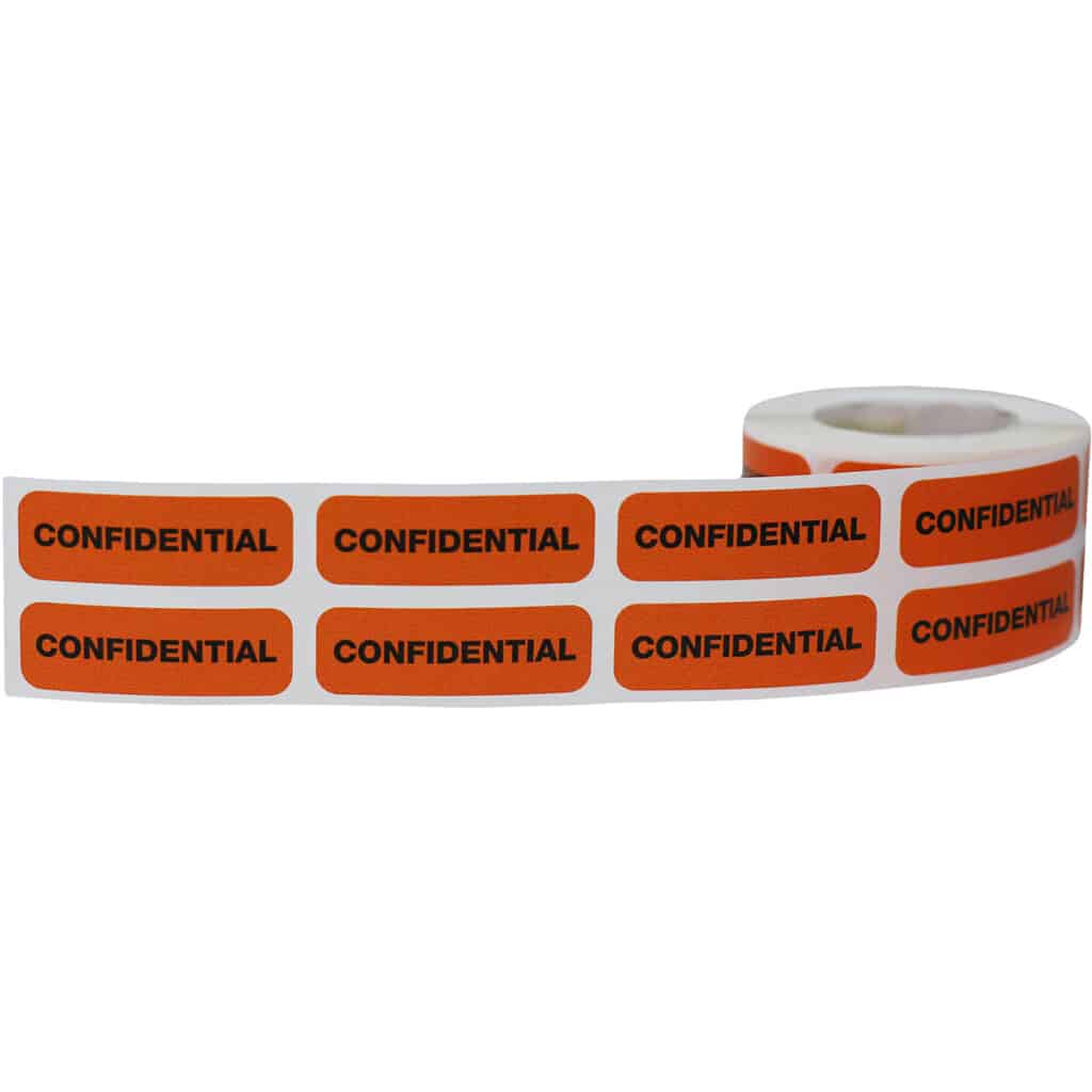 Medical Labels That Say Confidential | 0.5 x 1.5" - InStockLabels.com