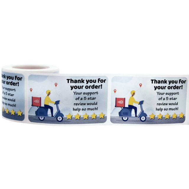 Thank You for Your Order Food Delivery Labels | InStockLabels.com