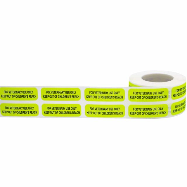 Vet Stickers Children Warning