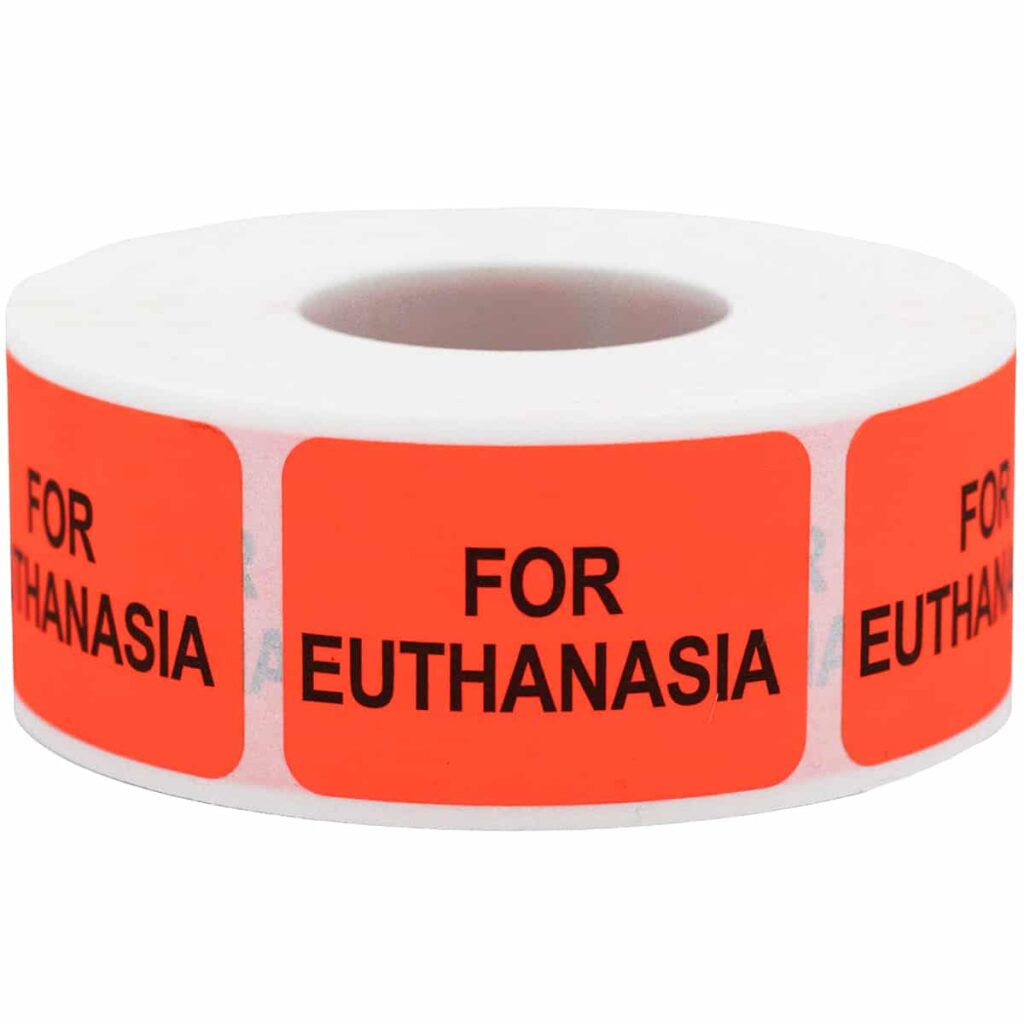 For Euthanasia Veterinarian Labels - InStockLabels.com