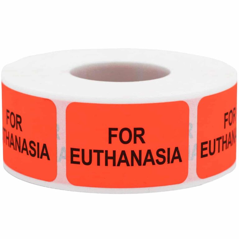 For Euthanasia Veterinarian Labels - InStockLabels.com