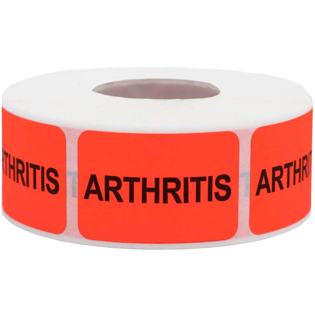 Arthritis Warning Labels - InStockLabels.com