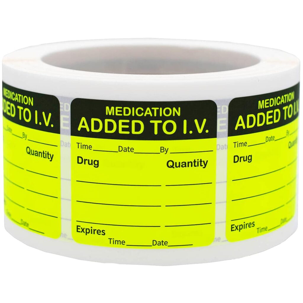 Medication Added To I.V. Pet Care Labels - InStockLabels.com