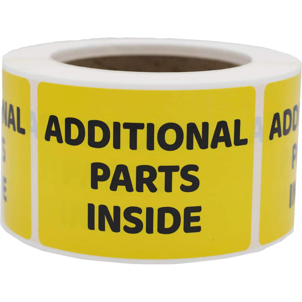 Additional Parts Inside Labels - InStockLabels.com