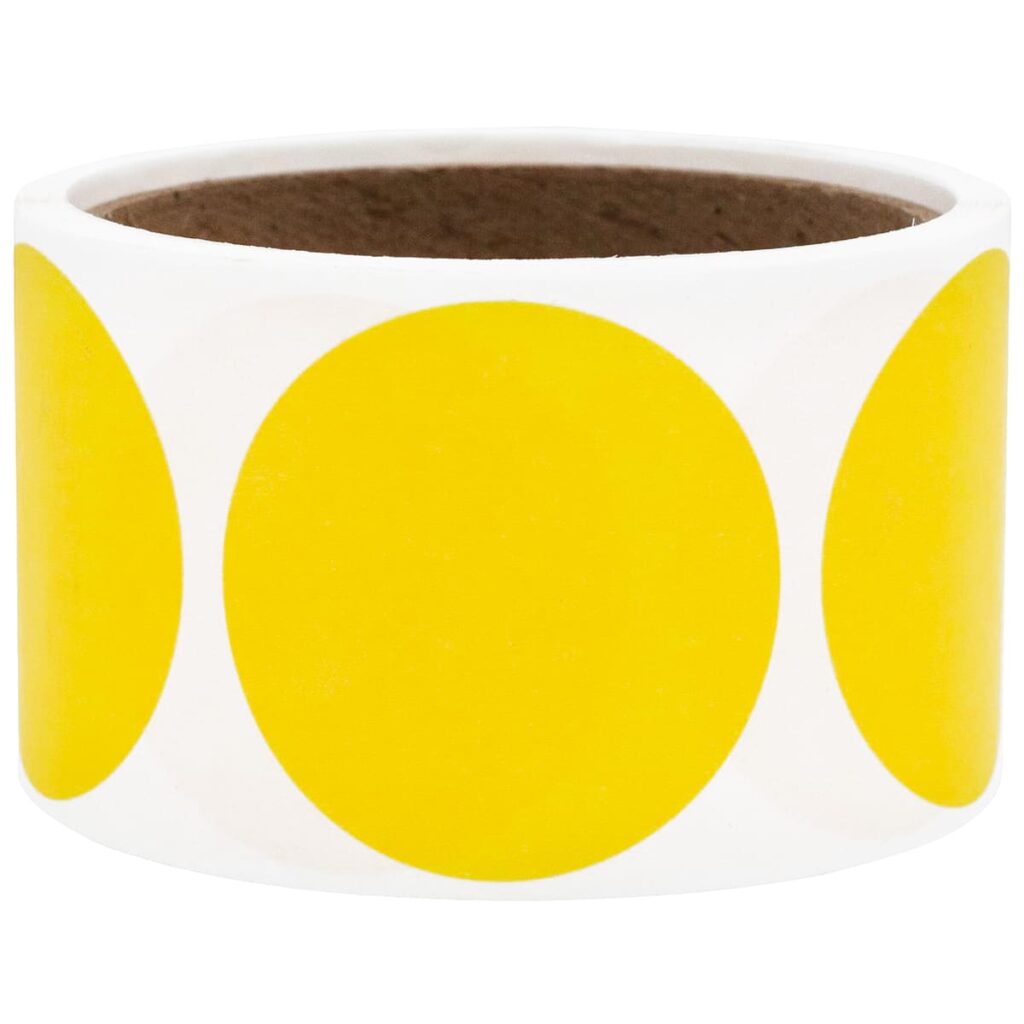 Yellow Dissolvable Labels 2" Round | InStockLabels.com