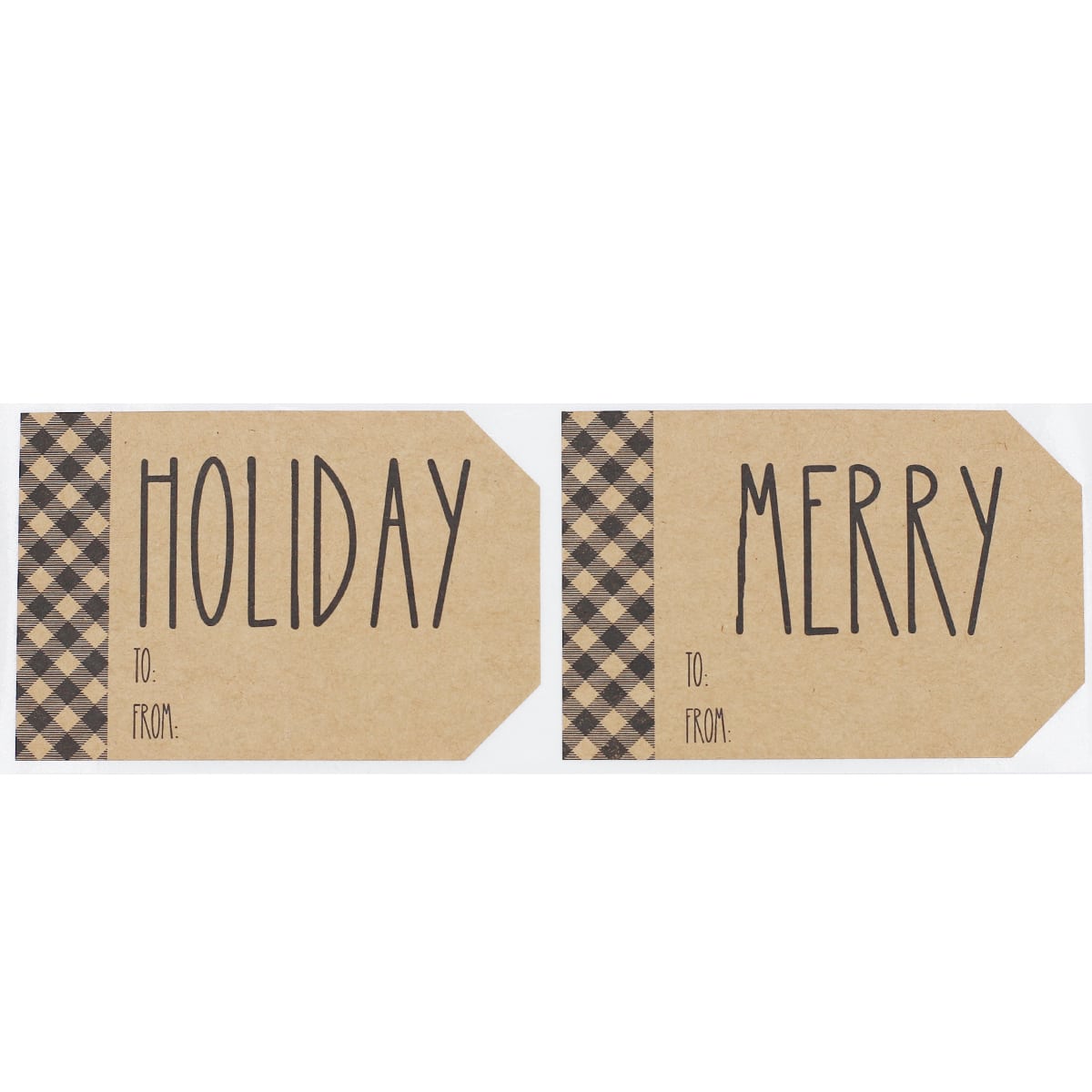 Rustic Farmhouse Style Christmas Gift Tag Stickers - InStockLabels.com