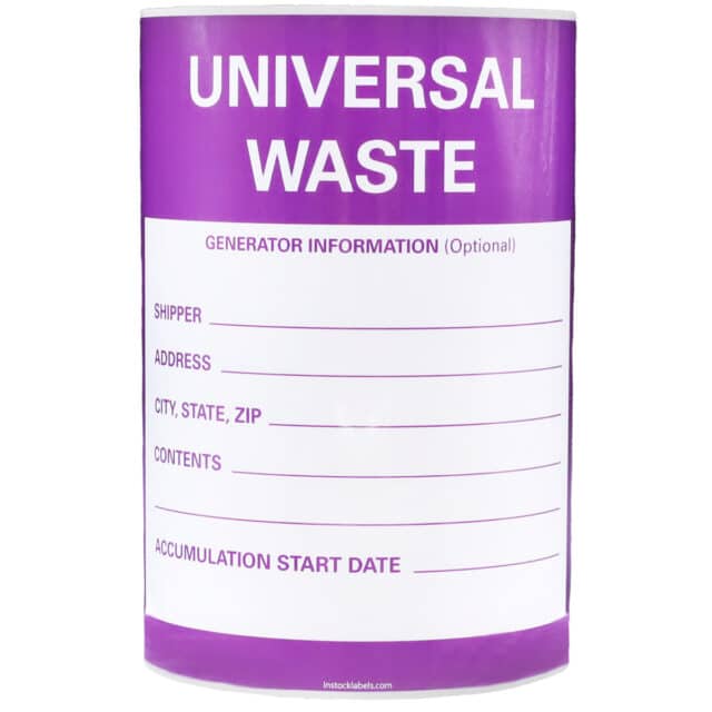 Universal Waste Labels - DOT & EPA Compliant | InStockLabels