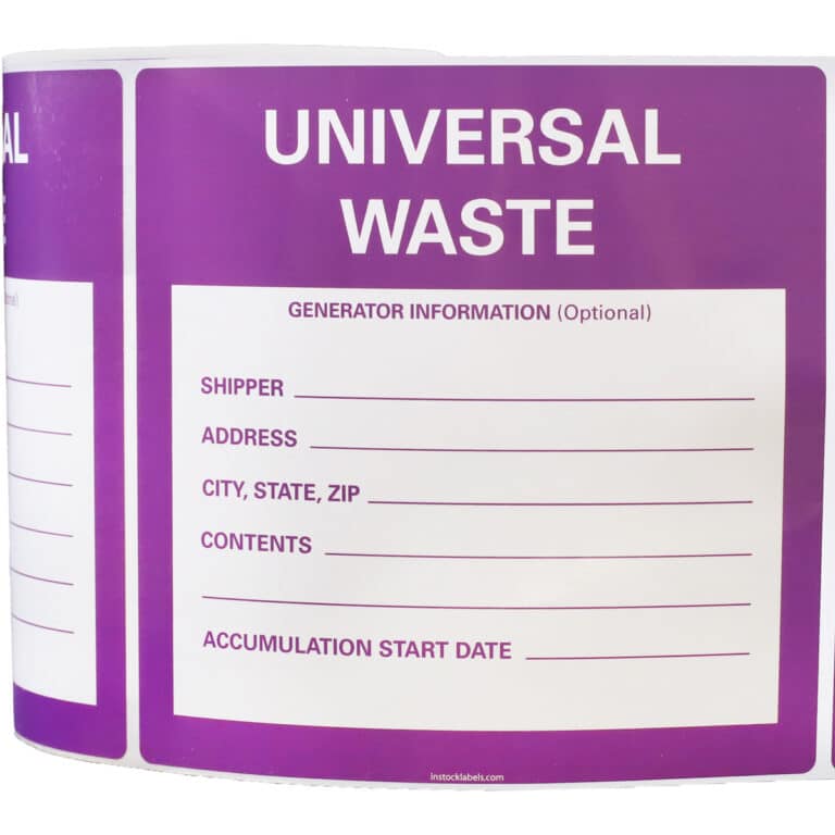 Universal Waste Labels - DOT & EPA Compliant | InStockLabels