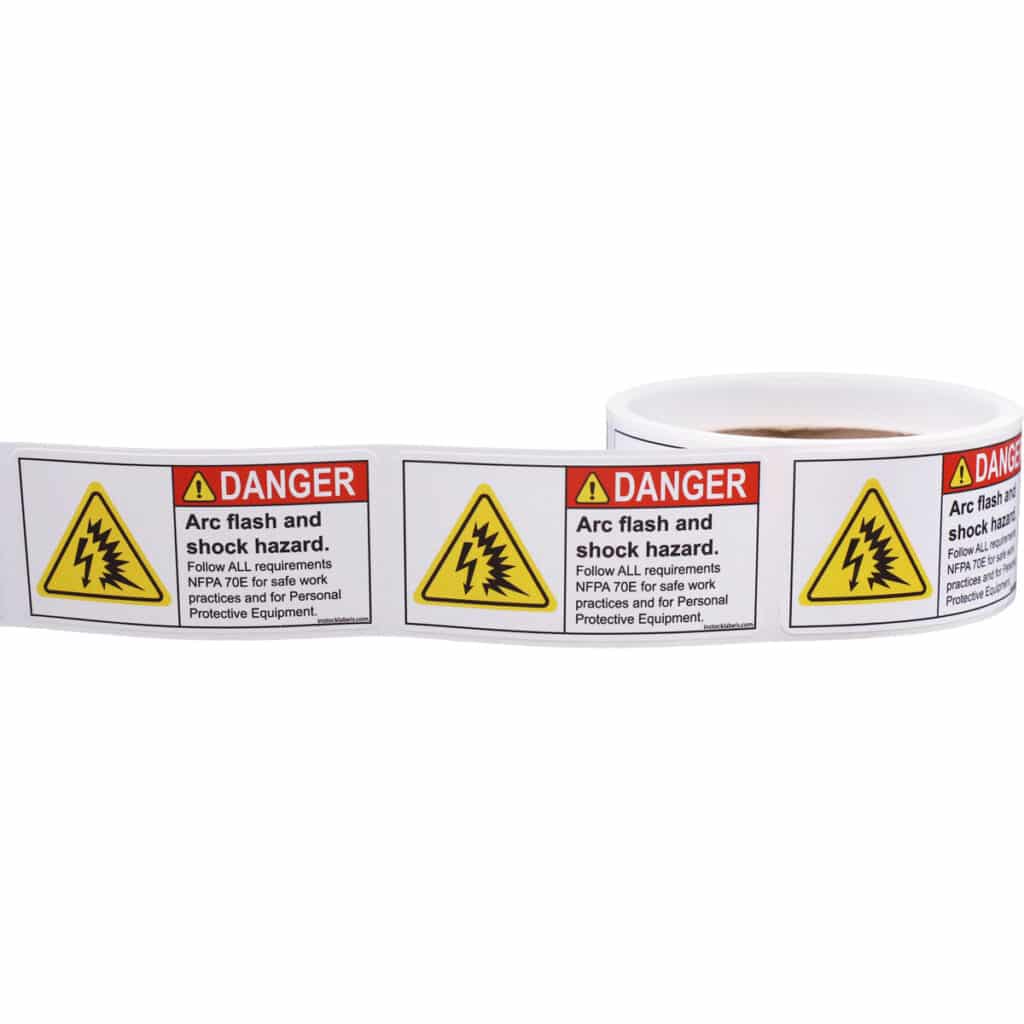 NFPA 70E Arc Flash and Shock Hazard ANSI Danger Labels QTY 100 ...
