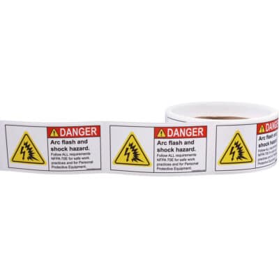 NFPA 70E Arc Flash and Shock Hazard ANSI Danger Labels QTY 500 ...