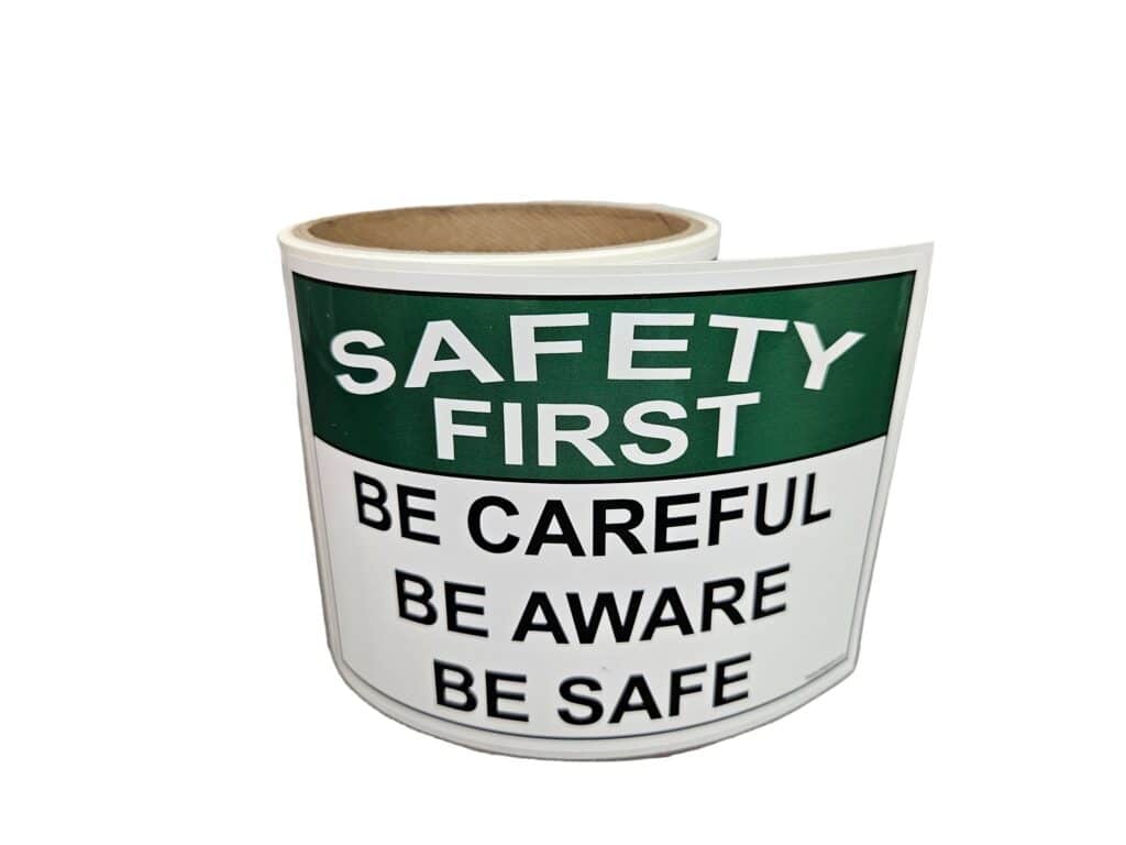 Be Careful Aware & Safe Safety Labels 3.5" x 5" - Visual Safety ...