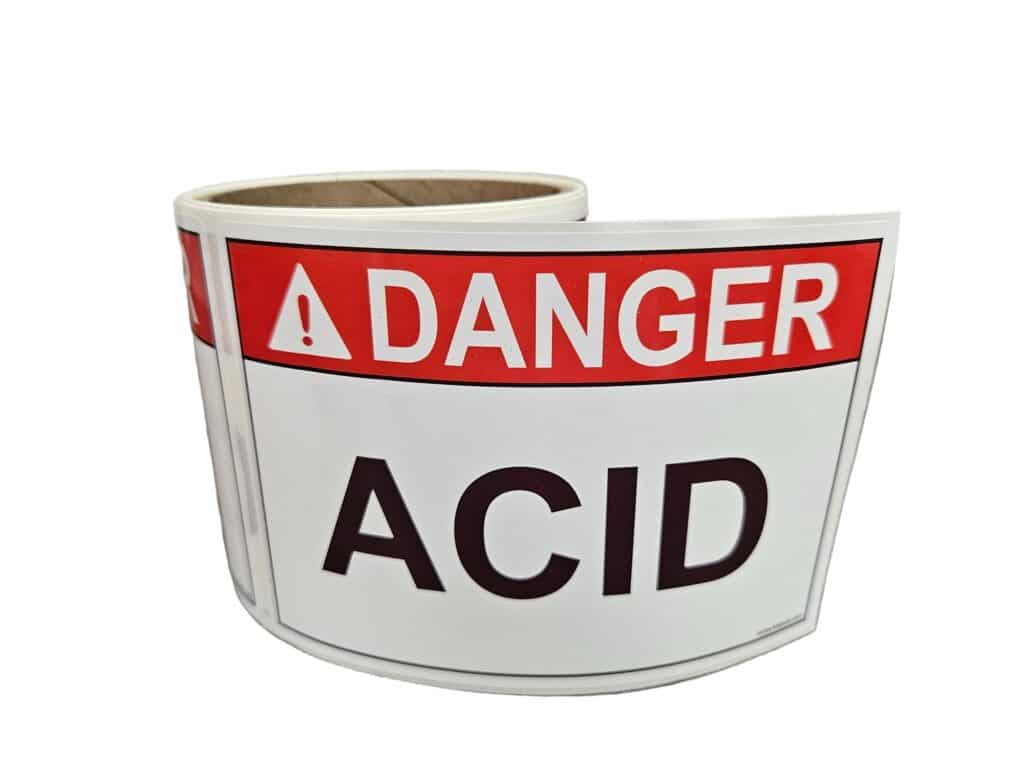 Danger Acid Labels - Essential Hazard Warning | InStockLabels