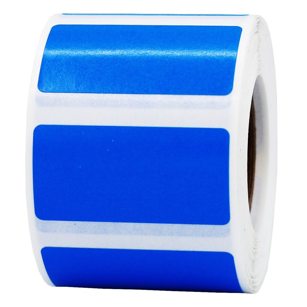Blue Colored Rectangle Labels .75" x 1.5" | InstockLabels.com