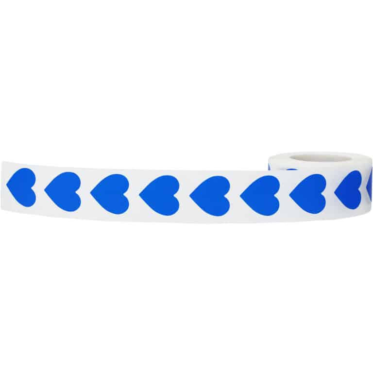 Blue Heart Stickers 3/4 Inch | InstockLabels.com