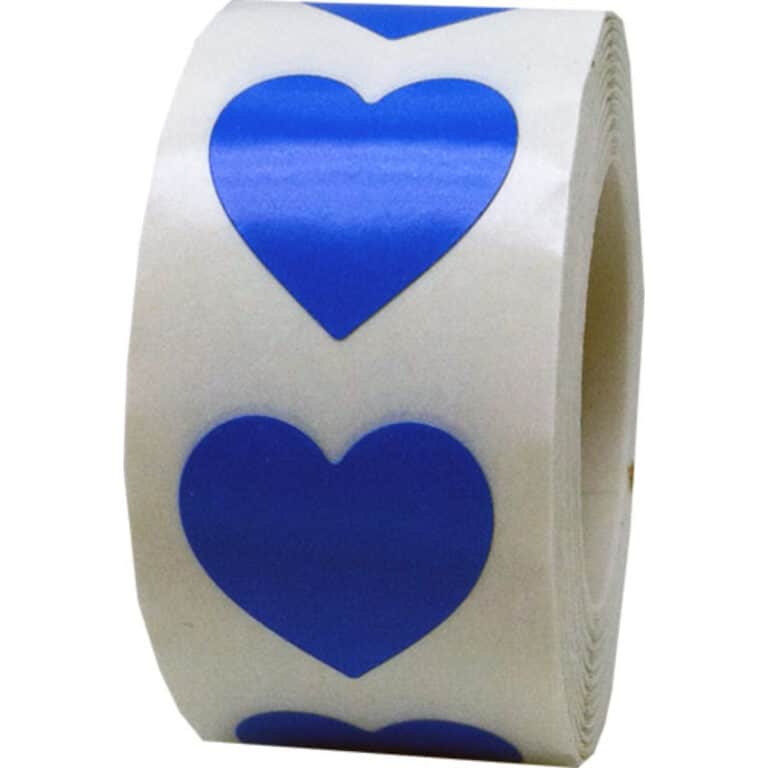 Blue Heart Stickers 3/4 Inch | InstockLabels.com