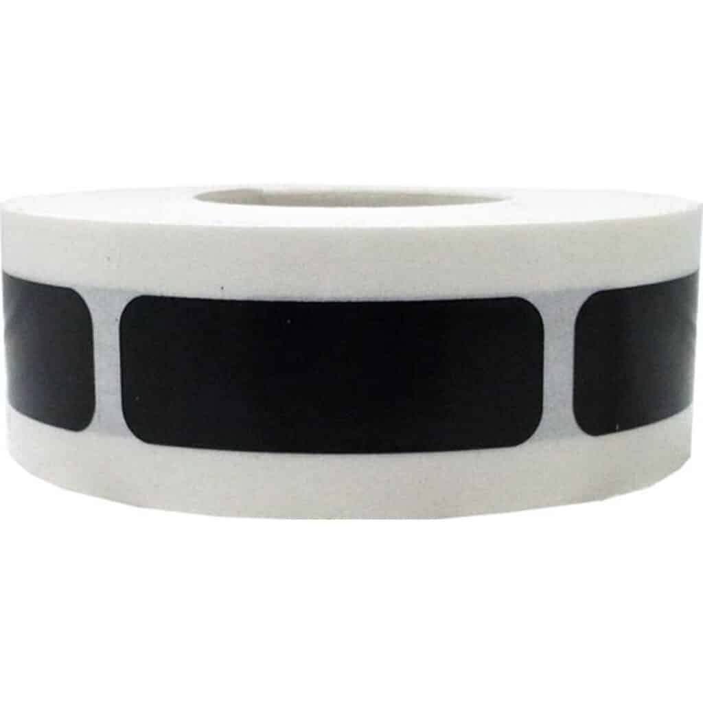 Small Black Color Code Rectangle Labels 0.5" x 1.5" | InStockLabels.com