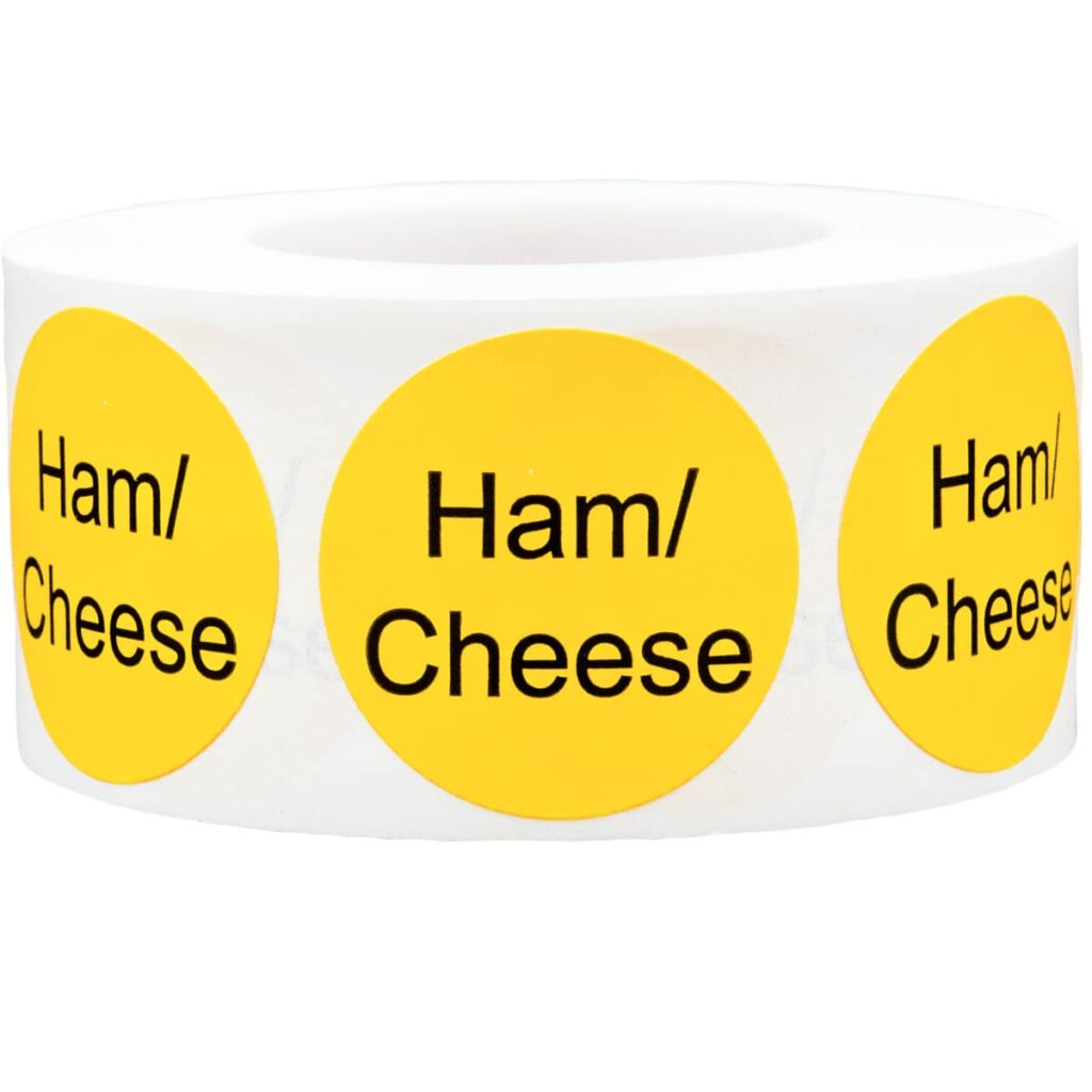 Ham and Cheese Deli Labels for Sandwich Wrappers | InStockLabels.com