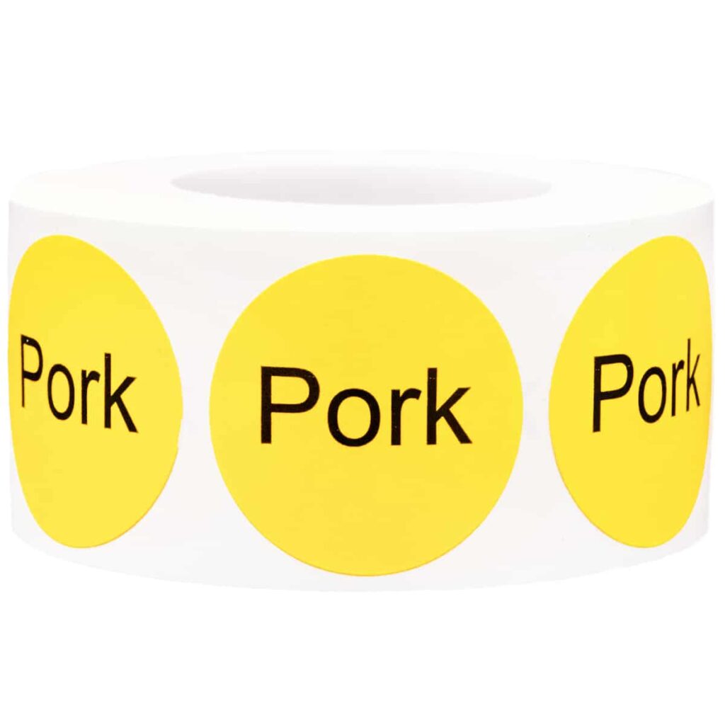 Deli Pork Labels for Food Prep | InStockLabels.com