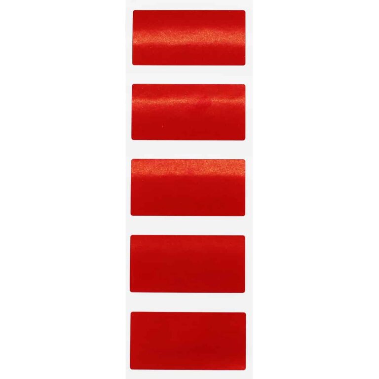 Cranberry Colored Rectangle Labels .75" x 1.5" | InstockLabels.com