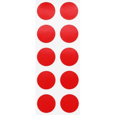 Small Red Dot 1/2" Stickers - InStock Labels