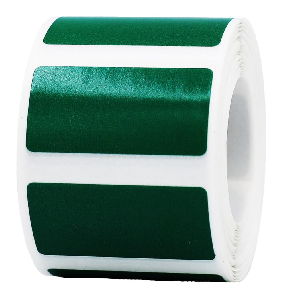 Green Colored Rectangle Labels .75" x 1.5" | InstockLabels.com