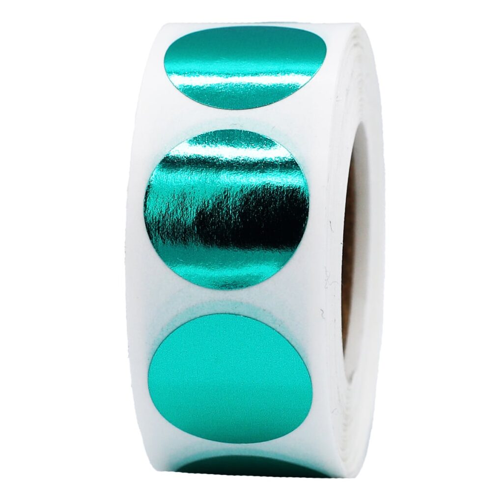 Metallic Green Labels 3/4" Round | InstockLabels.com