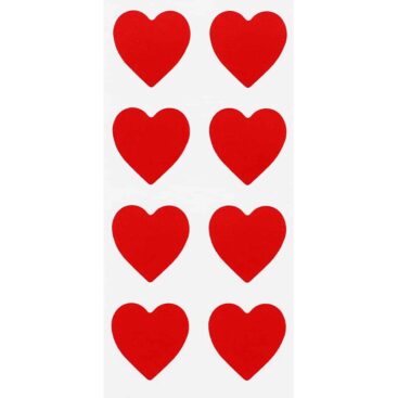 Small Red Heart Stickers 1/2" Round | 1,000/Rolll | InStockLabels.com