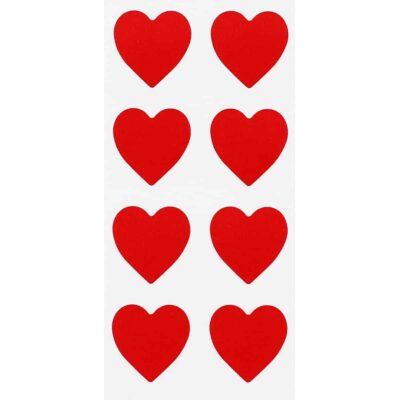 Small Red Heart Stickers 1/2" Round | 1,000/Rolll | InStockLabels.com