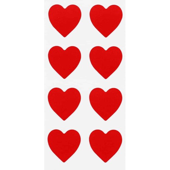 Small Red Heart Stickers 1/2" Round | 1,000/Rolll | InStockLabels.com