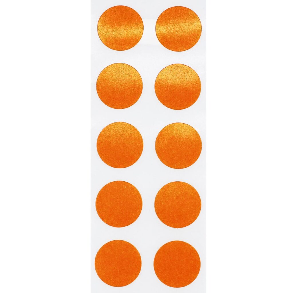 Small Orange Dot Stickers 1/2 Inch | InStockLabels.com