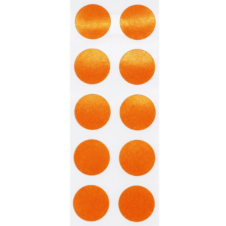 Small Orange Dot Stickers 1/2 Inch | InStockLabels.com