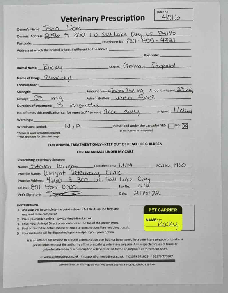 Pet Carrier Writable Labels for Veterinarians - InStockLabels.com