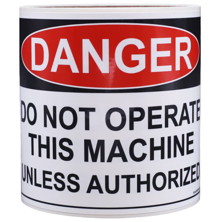 Danger Do Not Operate Machine Labels for Warehouse Safety